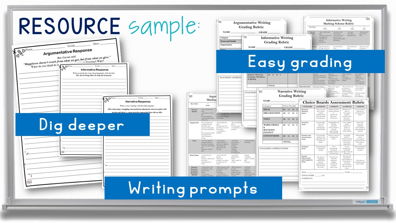 Generosity Unit - Middle School Reading, Writing Prompts - Print and ...