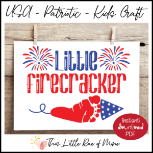 Little Firecracker - USA - Patriotic - 4th of July - Handprint Art ...