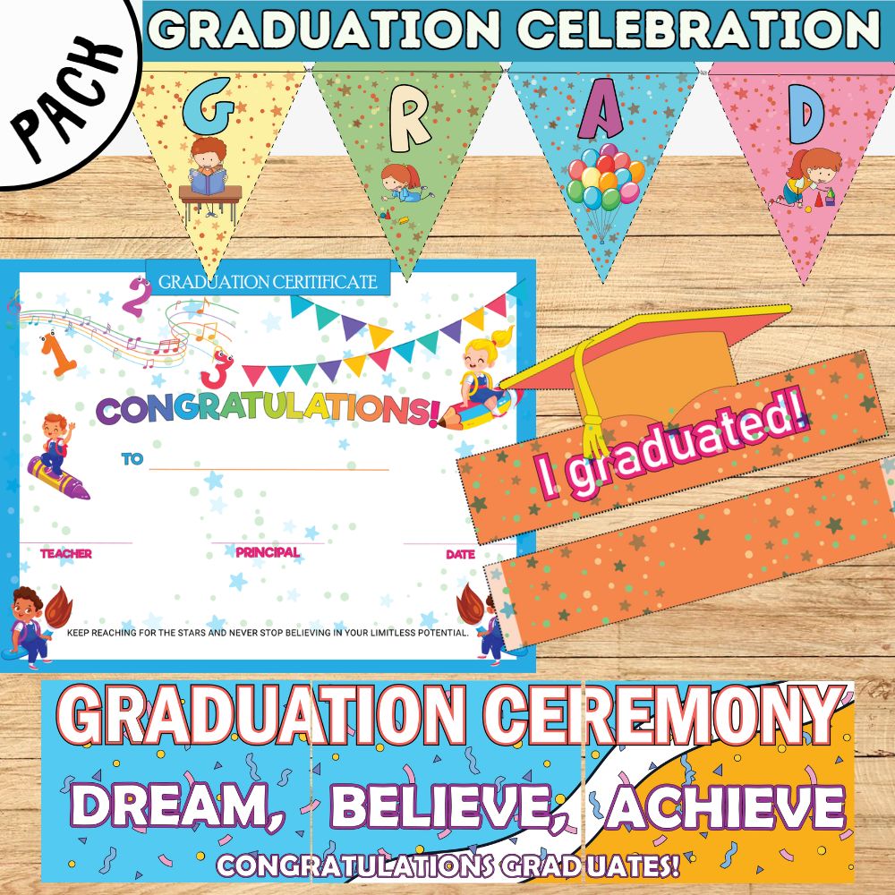 Graduation Celebration Pack For Preschool and Pre-k I End of the Year ...