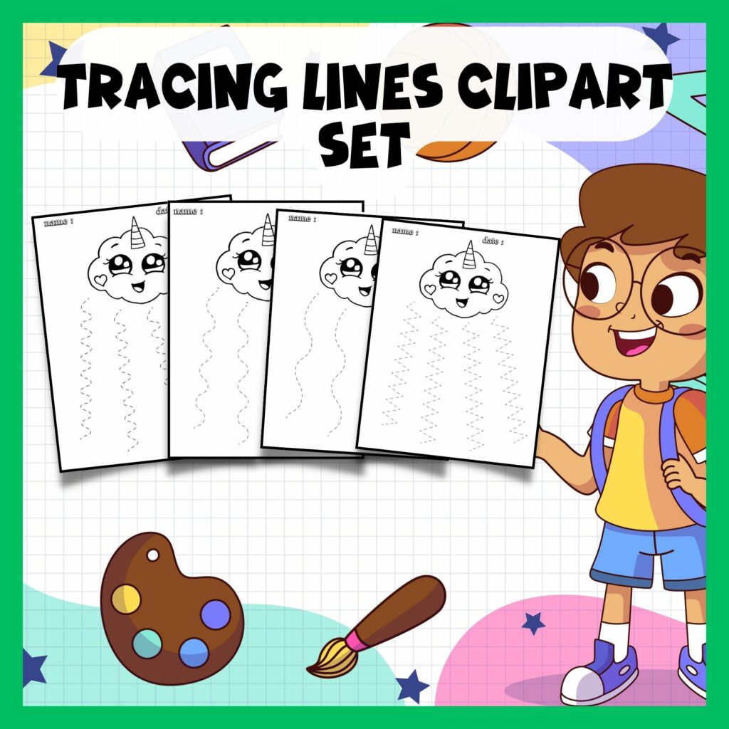 Tracing Lines Clipart Set | Made By Teachers