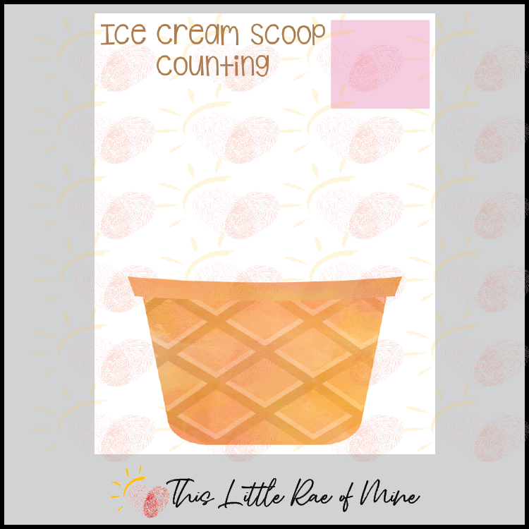 Ice Cream Scoop - Counting Mat - numbers 1-20 - Summer - printable ...