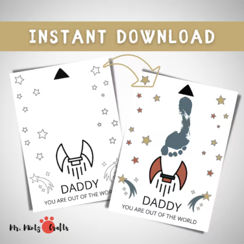 Footprint Art Craft for Father's Day | Father’s Day Card | Made By Teachers