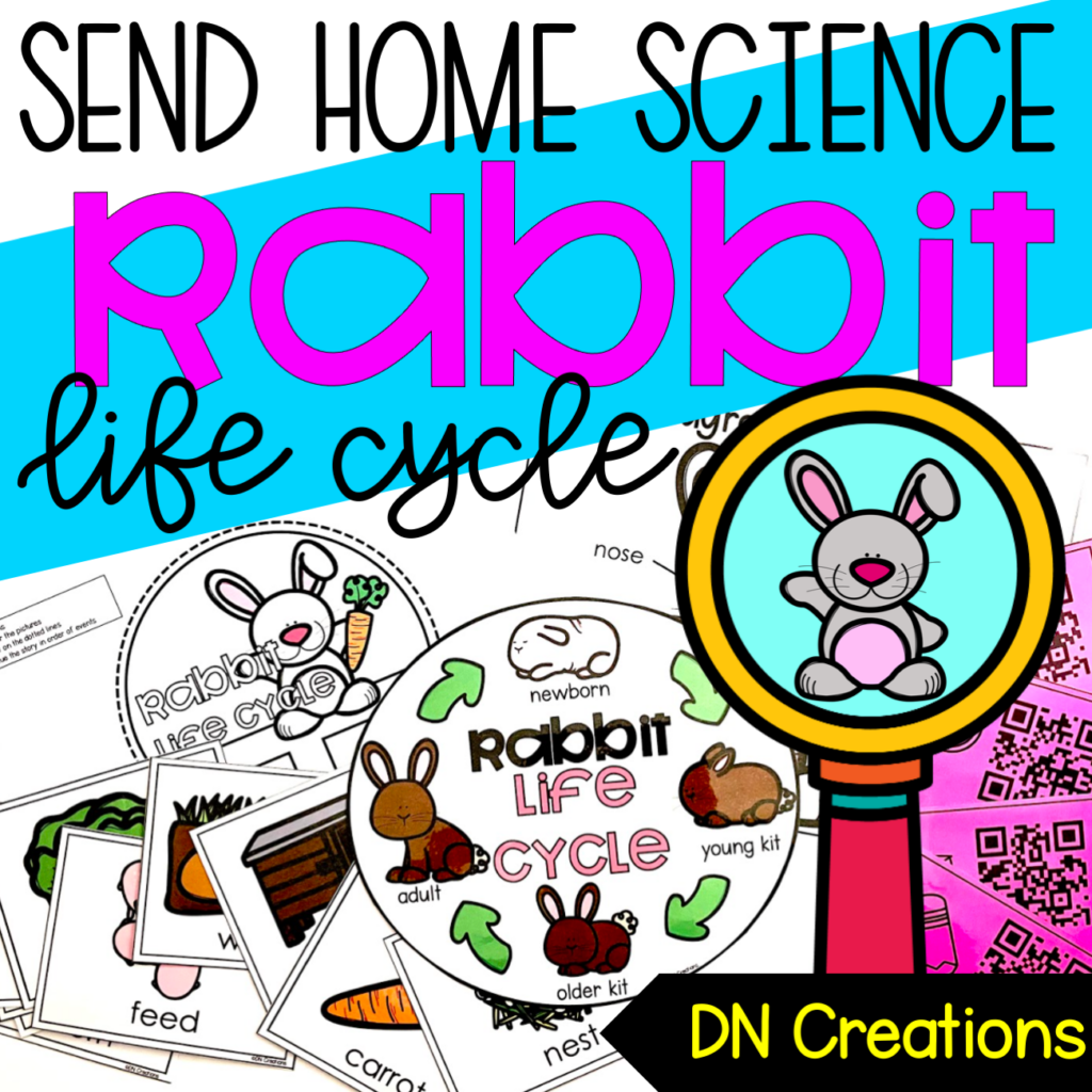 Send HOME Science RABBIT Life Cycle l All about Rabbits l Easter ...