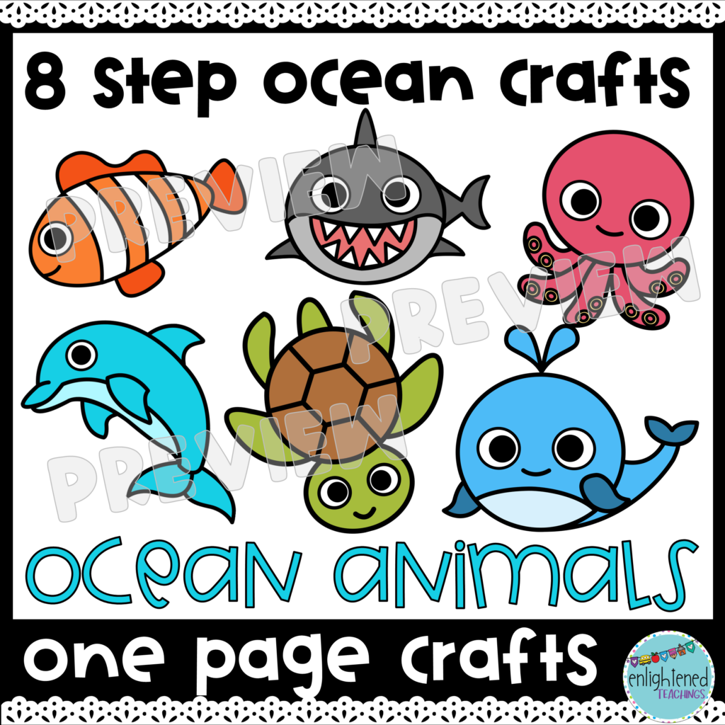 One Page Ocean Crafts with Step by Step Instructions - Build an Ocean ...