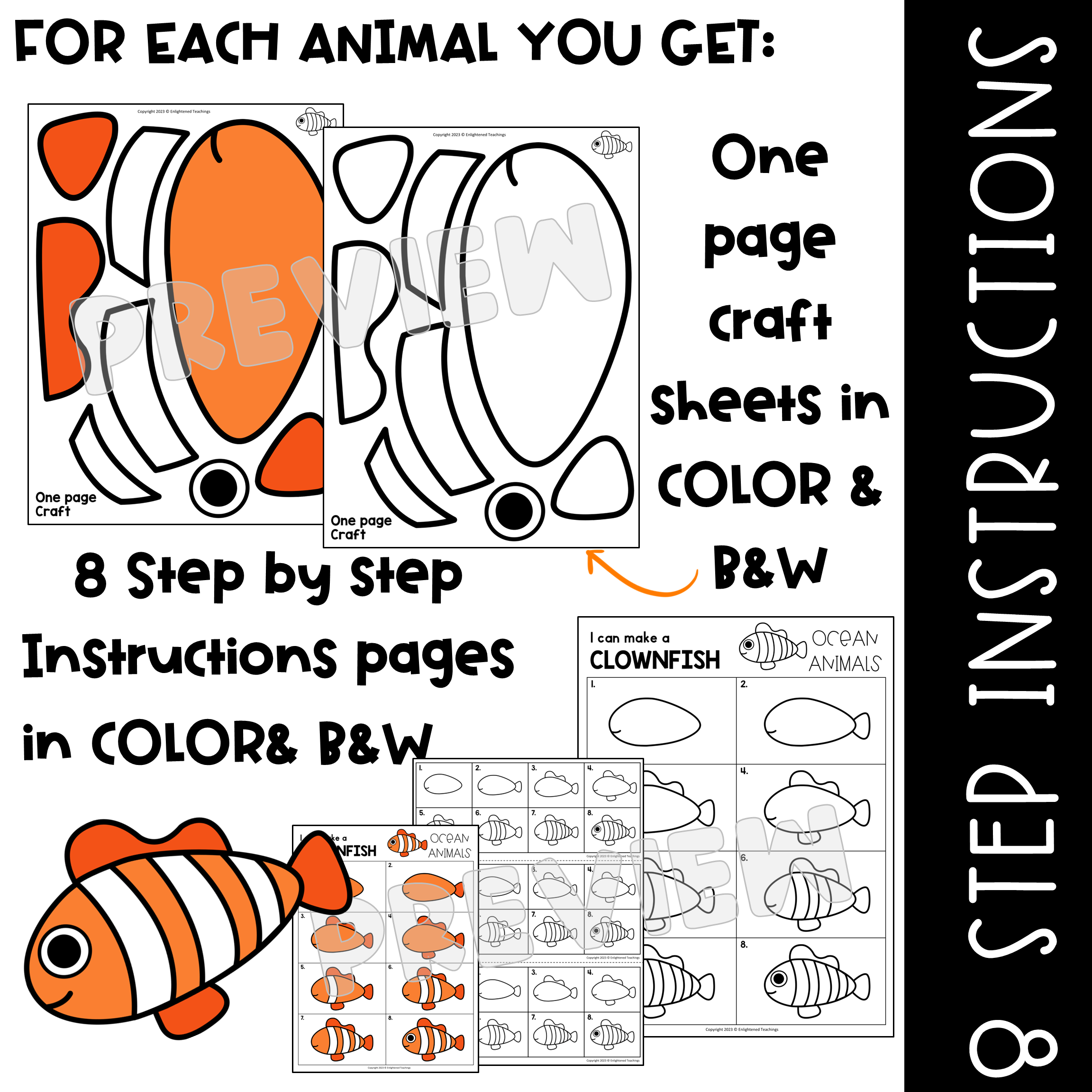 One Page Ocean Crafts with Step by Step Instructions - Build an Ocean ...