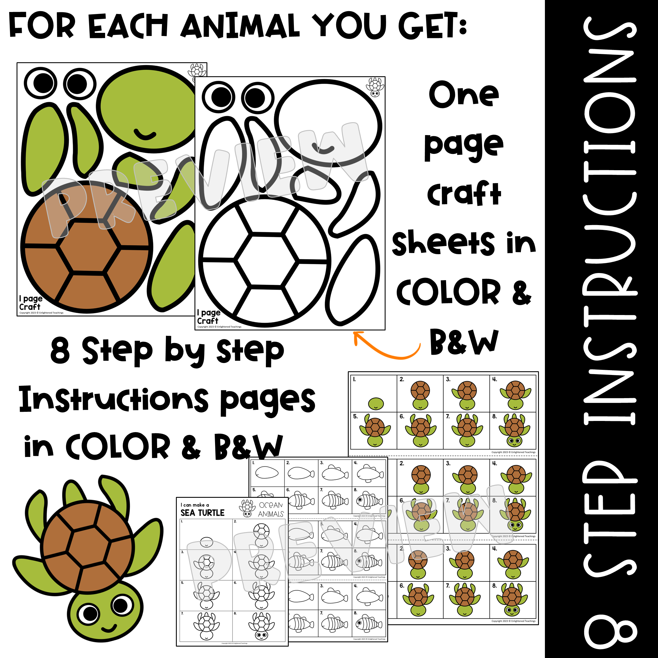 One Page Ocean Crafts with Step by Step Instructions - Build an Ocean ...