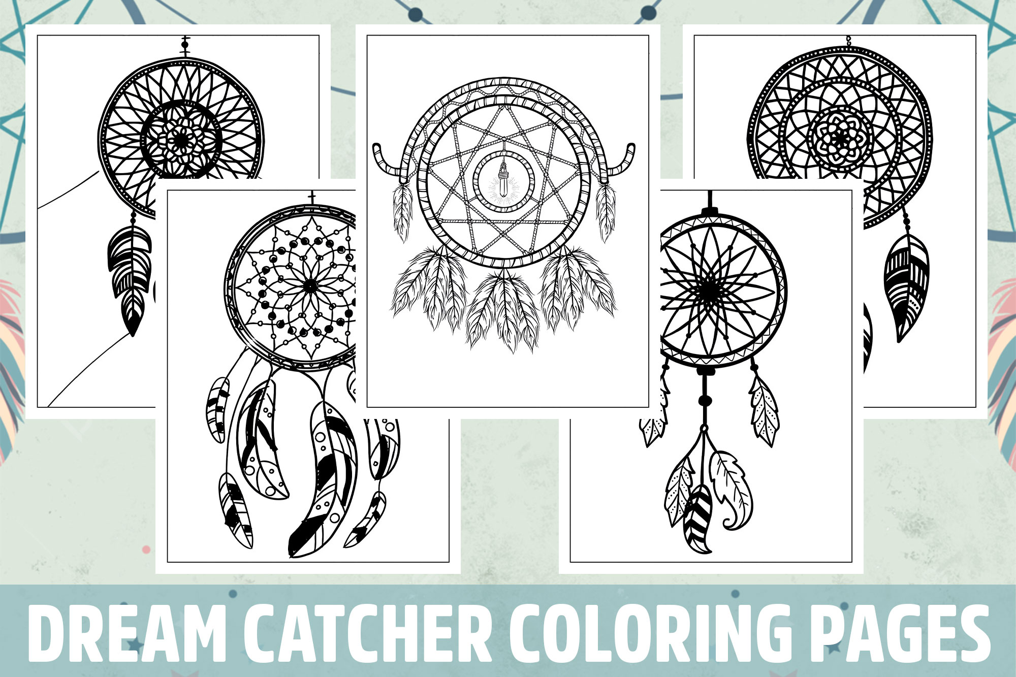 Dream Catcher Coloring Pagesfor Kids, Girls, Boys, Teens Birthday ...