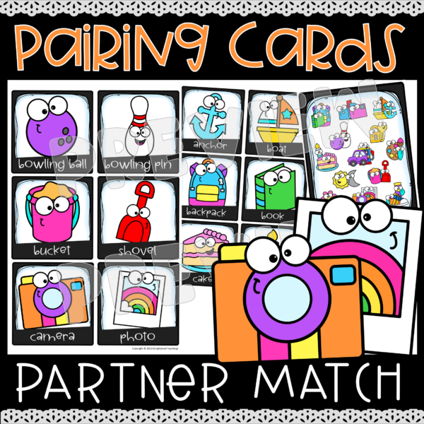 Student Pairing Cards | Student Partner Cards | Things that go together ...