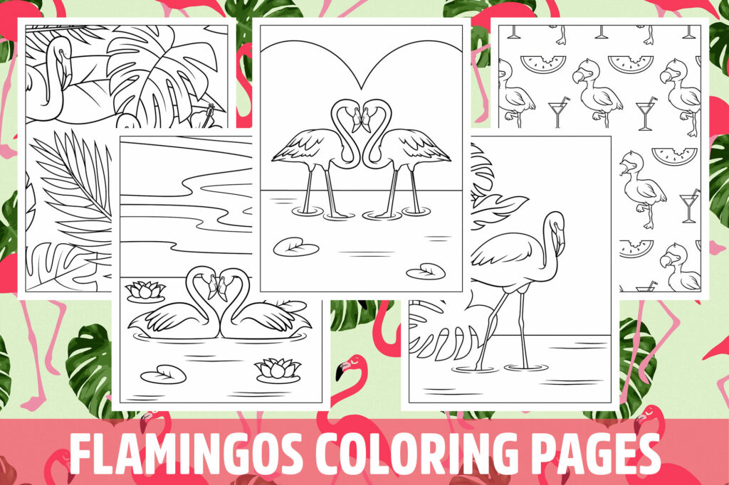 Flamingos Coloring Pages for Kids, Girls, Boys, Teens Birthday School ...