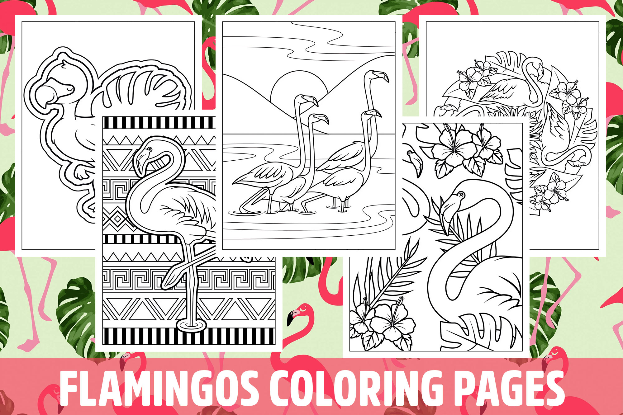 Flamingos Coloring Pages for Kids, Girls, Boys, Teens Birthday School ...