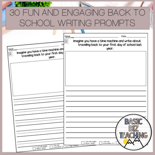 August Daily Journal Writing Prompts | Back to School | Made By Teachers