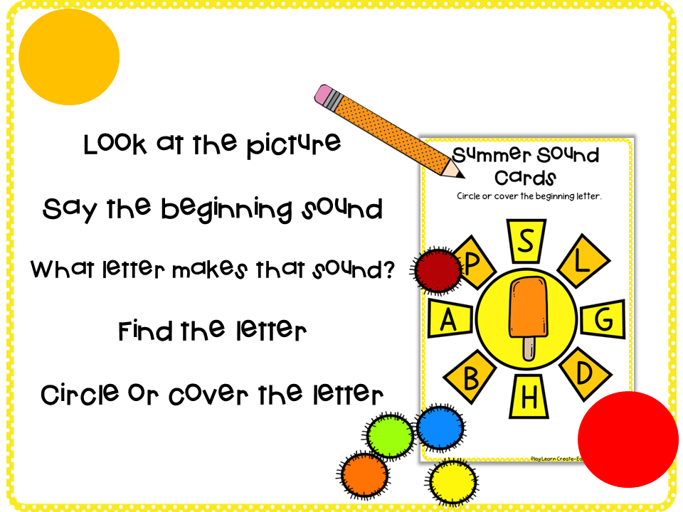 Summer Beginning Sound Activity Cards | Made By Teachers