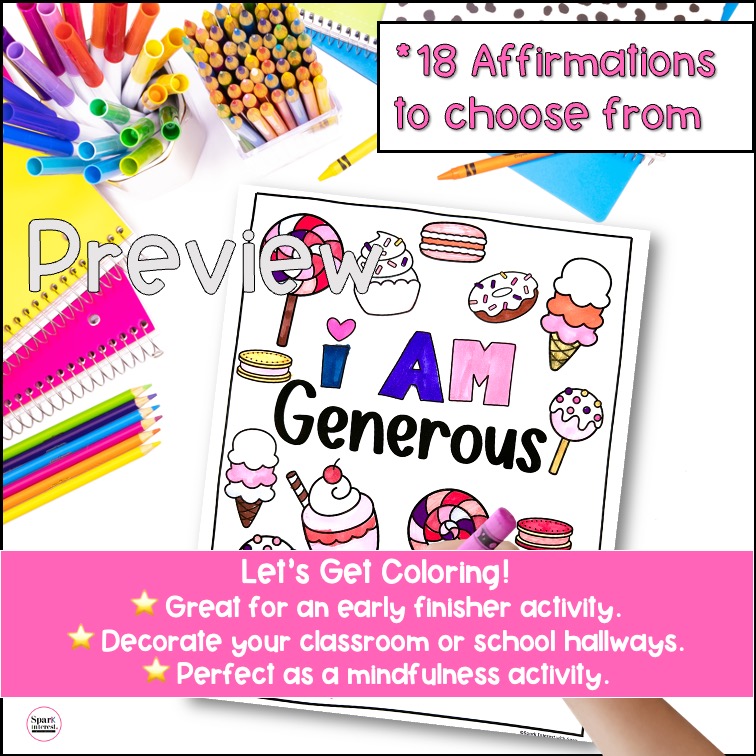 Positive Affirmations Coloring Pages | Made By Teachers