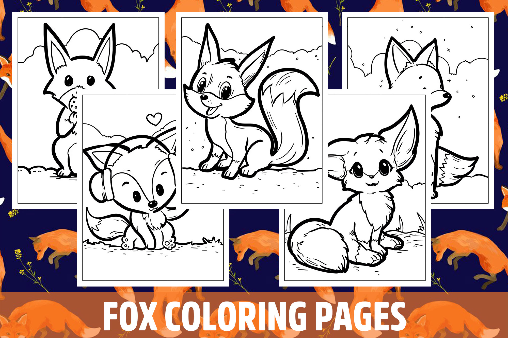 Fox Coloring Pages for Kids, Girls, Boys, Teens Birthday School ...