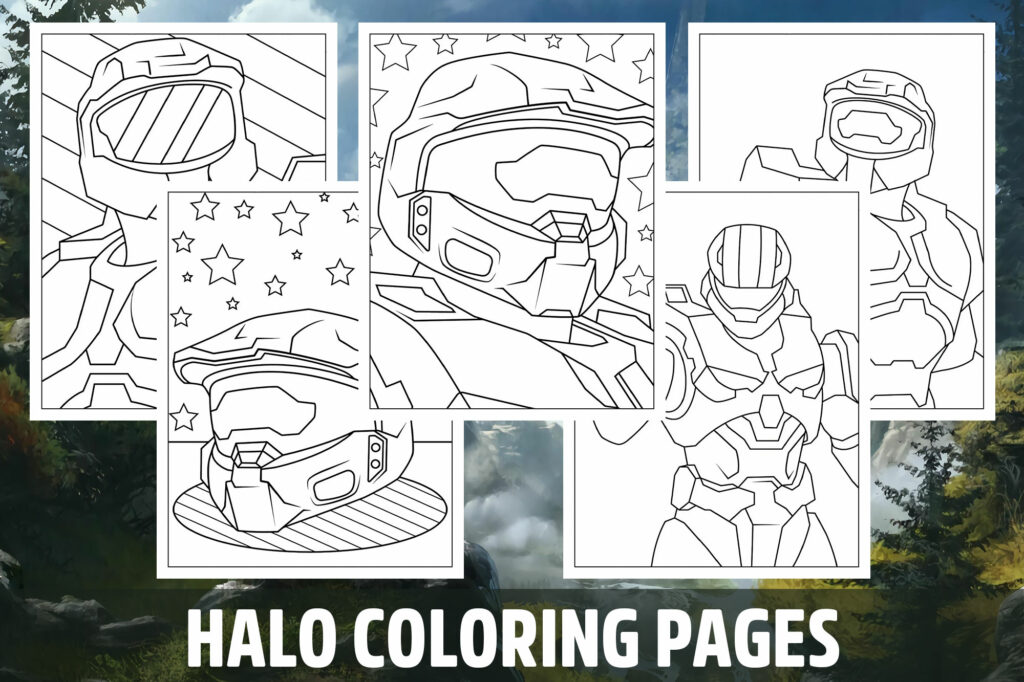 Halo Coloring Pages for Kids, Girls, Boys, Teens Birthday School ...