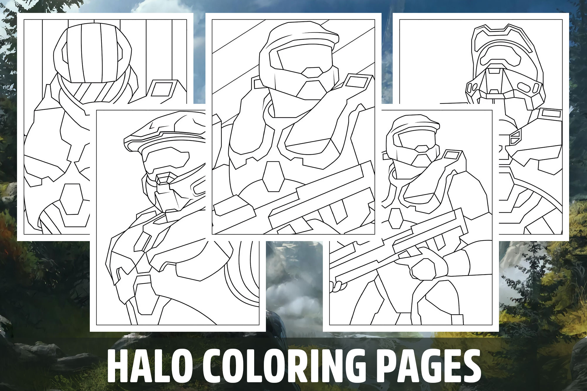 Halo Coloring Pages for Kids, Girls, Boys, Teens Birthday School ...