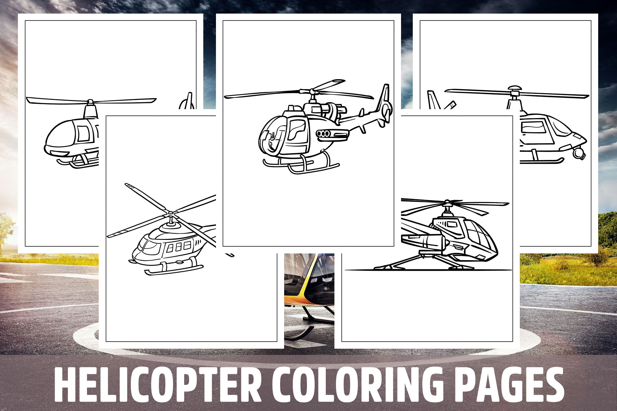 Helicopter Coloring Pages for Kids, Girls, Boys, Teens Birthday School ...