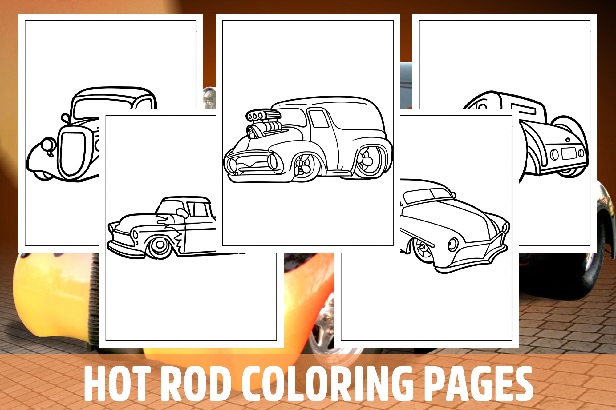 Hot Rod Coloring Pages for Kids, Girls, Boys, Teens Birthday School ...