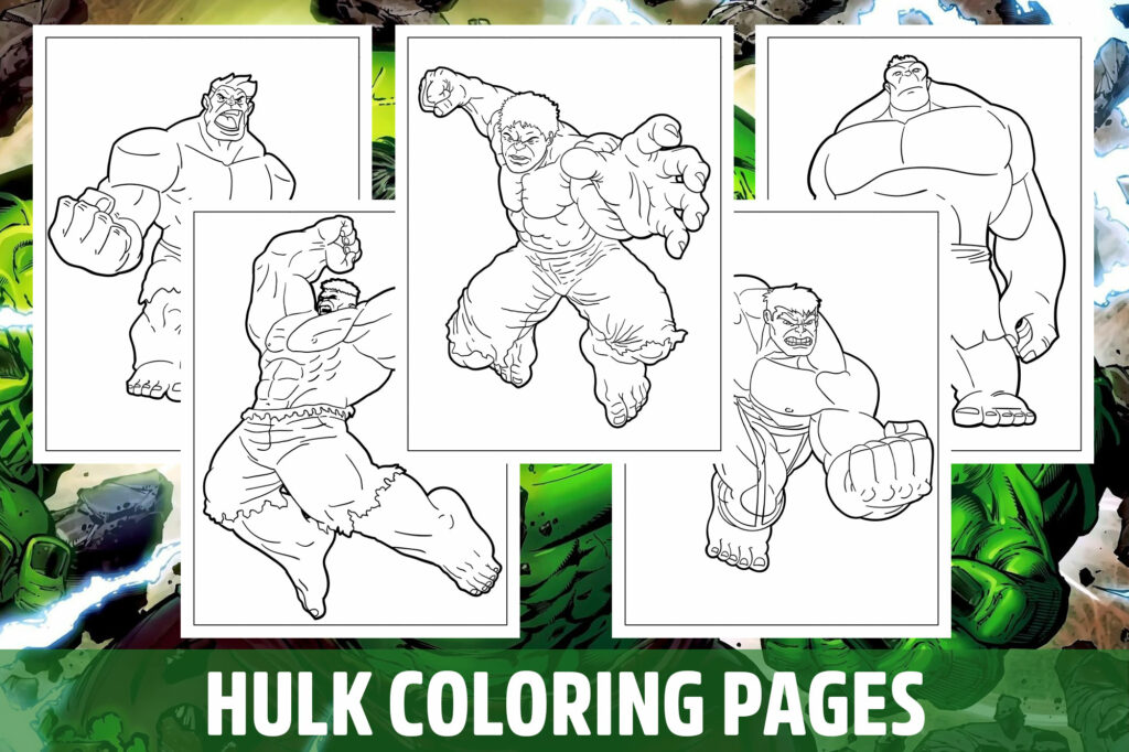 Hulk Coloring Pages for Kids, Girls, Boys, Teens Birthday School ...