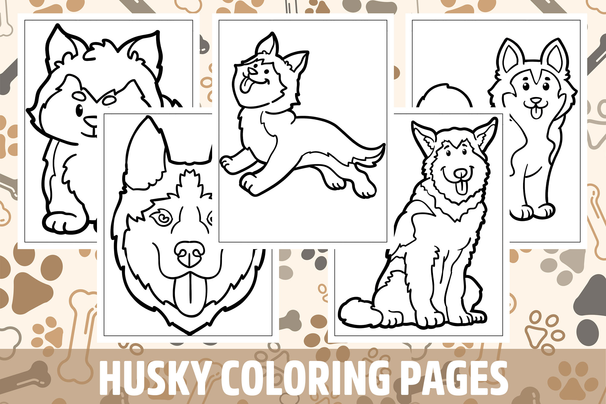 Husky Coloring Pages for Kids, Girls, Boys, Teens Birthday School ...