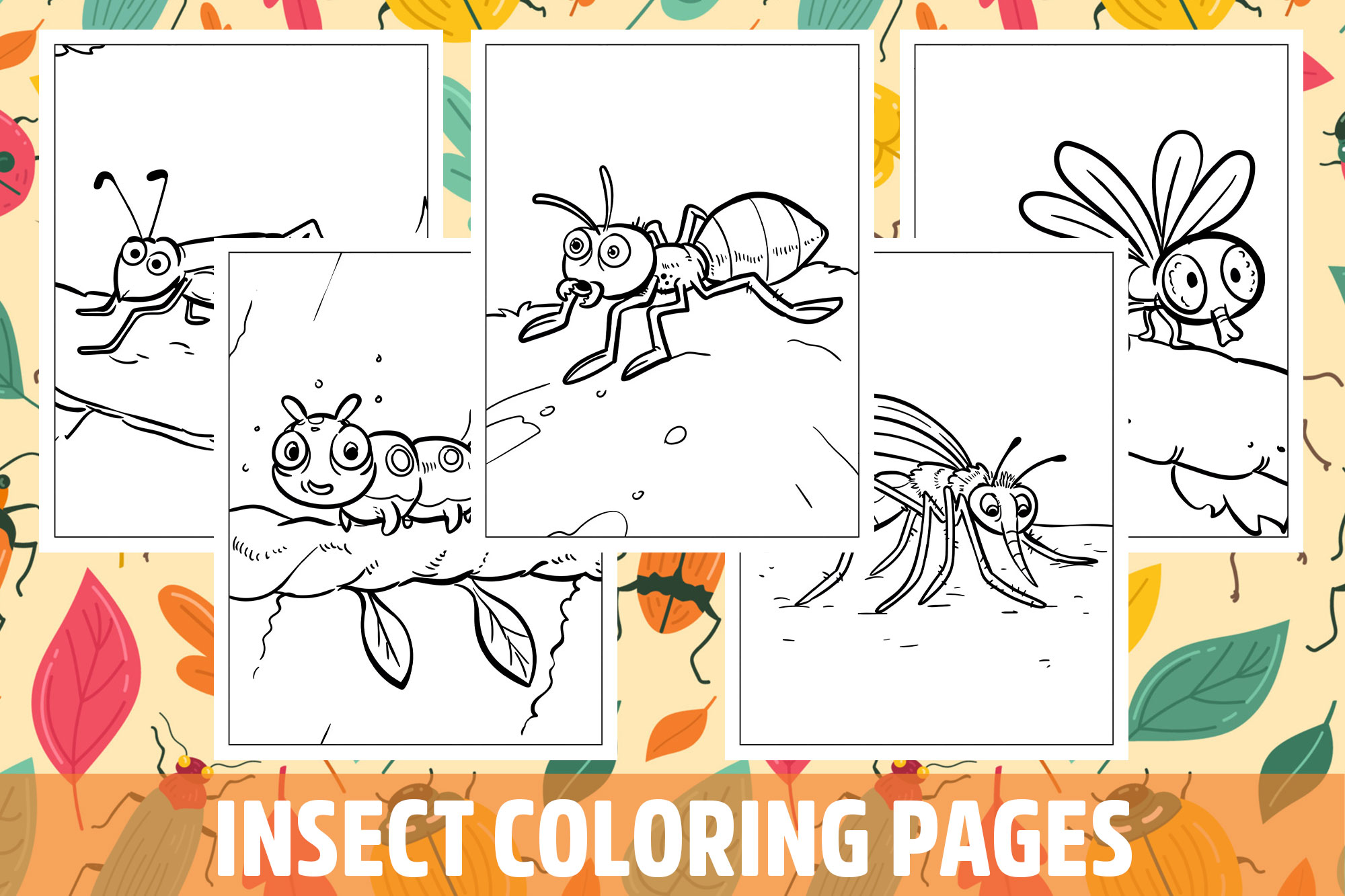 Insect Coloring Pages for Kids, Girls, Boys, Teens Birthday School ...