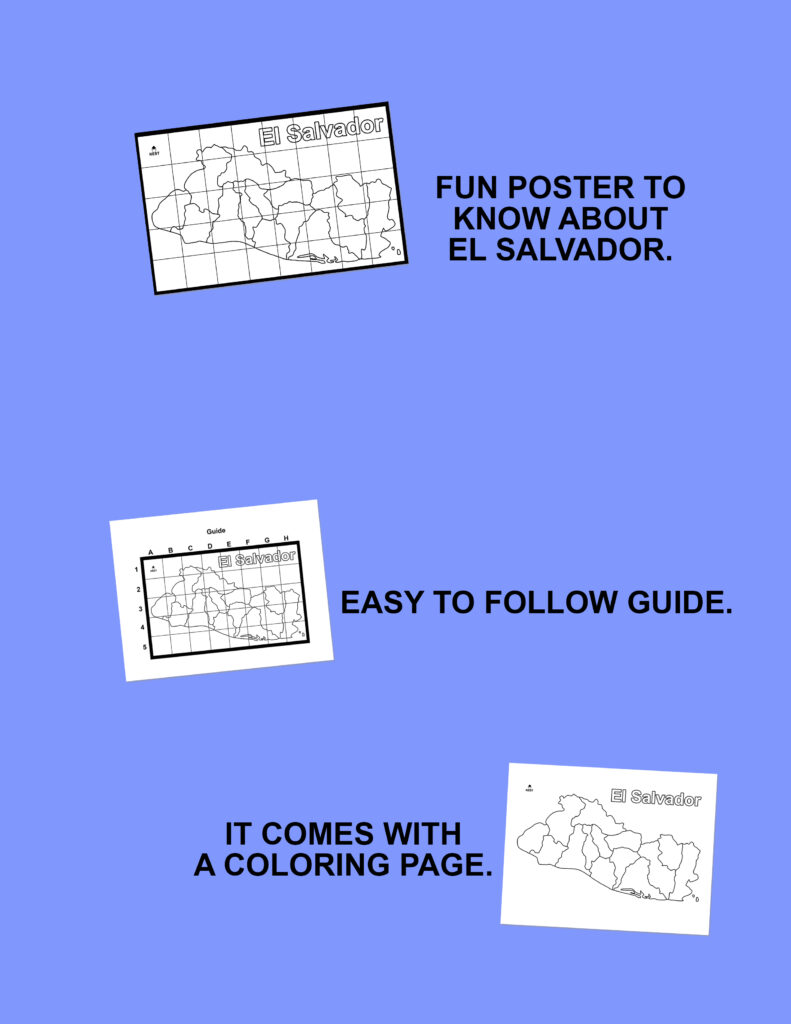 El Salvador Map Collaboration Poster | Made By Teachers