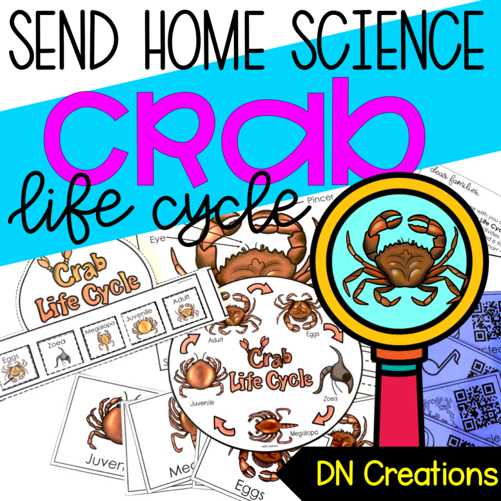 Send HOME Science Crab Life Cycle l All about Crabs l Invertebrate Unit ...