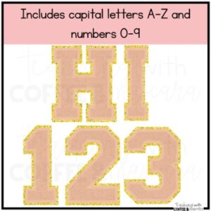 Varsity Bulletin Board Letters | Boho Pink | Made By Teachers