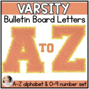 Varsity Bulletin Board Letters | Burnt Orange | Made By Teachers