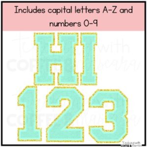 Varsity Bulletin Board Letters | Teal | Made By Teachers