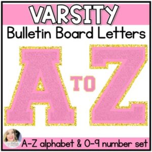 Varsity Bulletin Board Letters | Pink | Made By Teachers
