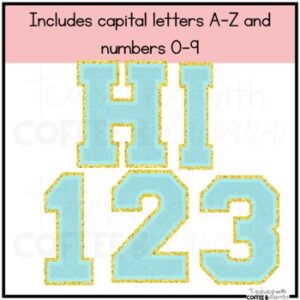 Varsity Bulletin Board Letters | Ocean Blue | Made By Teachers