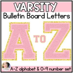 Varsity Bulletin Board Letters | Light Pink | Made By Teachers