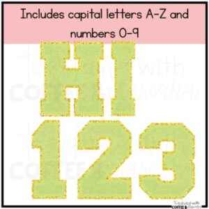 Varsity Bulletin Board Letters | Light Green | Made By Teachers