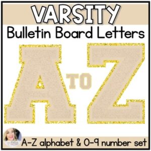 Varsity Bulletin Board Letters | Tan | Made By Teachers