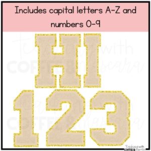 Varsity Bulletin Board Letters | Tan | Made By Teachers