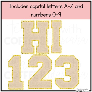 Varsity Bulletin Board Letters | Tan | Made By Teachers