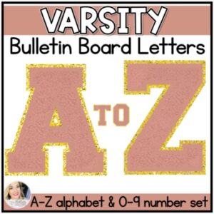 Varsity Bulletin Board Letters | Dusty Coral | Made By Teachers