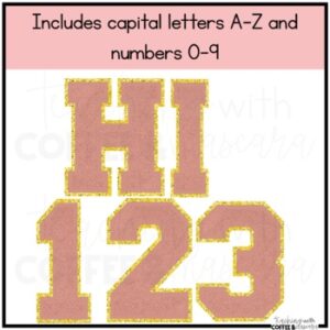 Varsity Bulletin Board Letters | Dusty Coral | Made By Teachers