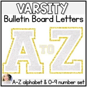 Varsity Bulletin Board Letters | White - Made By Teachers