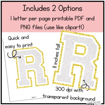 Varsity Bulletin Board Letters | White | Made By Teachers