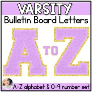 Varsity Bulletin Board Letters | Purple | Made By Teachers
