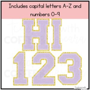 Varsity Bulletin Board Letters | Light Purple | Made By Teachers