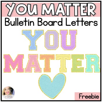 Varsity Patch Bulletin Board Letters FREEBIE | Made By Teachers
