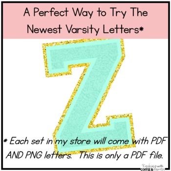 Varsity Patch Bulletin Board Letters FREEBIE | Made By Teachers