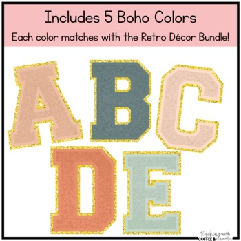 Boho Varsity Patch Letters for Bulletin Boards | Made By Teachers