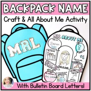 Backpack Name Craft - All About Me Activity | Made By Teachers