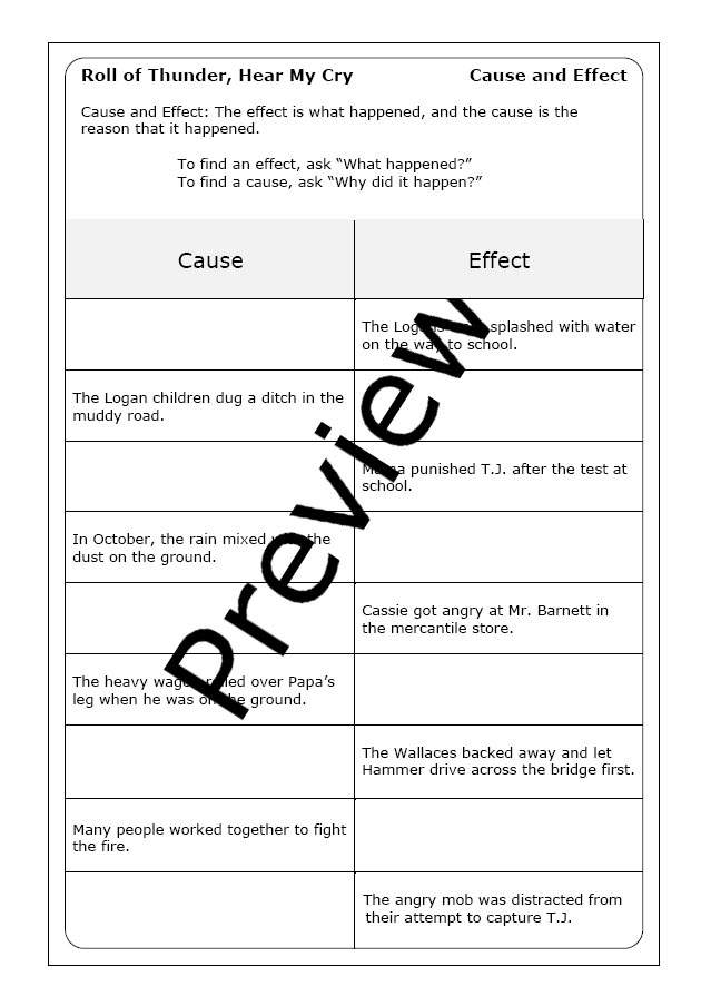 Mildred Taylor "Roll of Thunder, Hear My Cry" worksheets | Made By Teachers