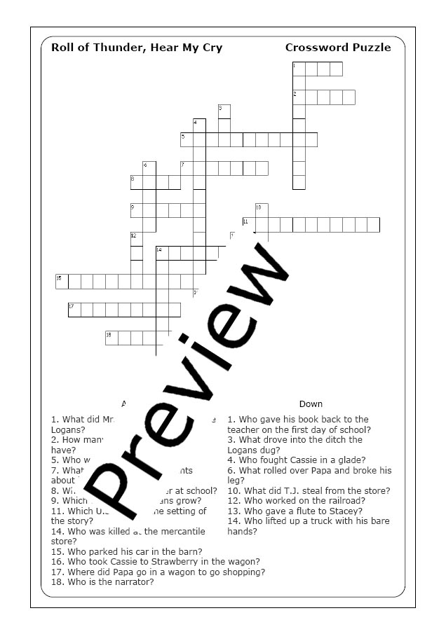 Mildred Taylor "Roll of Thunder, Hear My Cry" worksheets | Made By Teachers