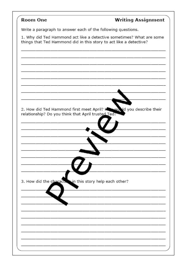 Andrew Clements "Room One" worksheets - Made By Teachers